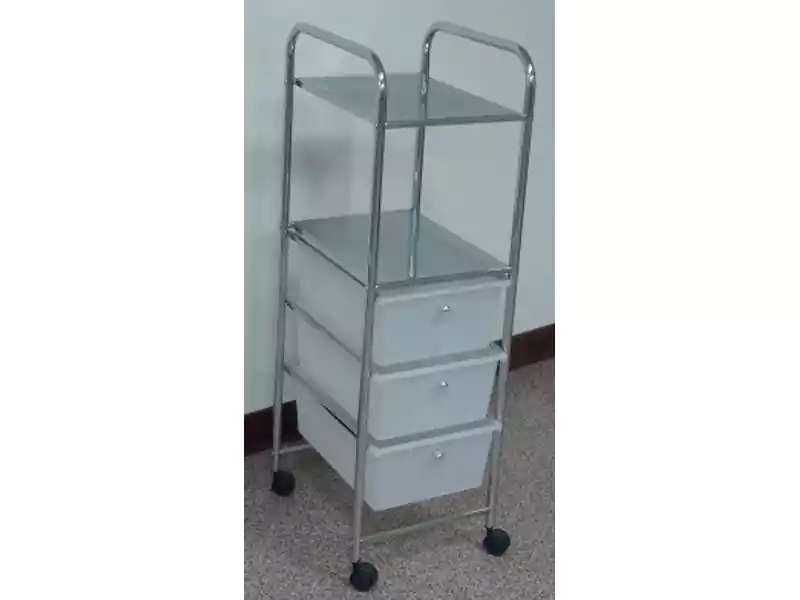 2 Shelf 3 Drawer Trolley