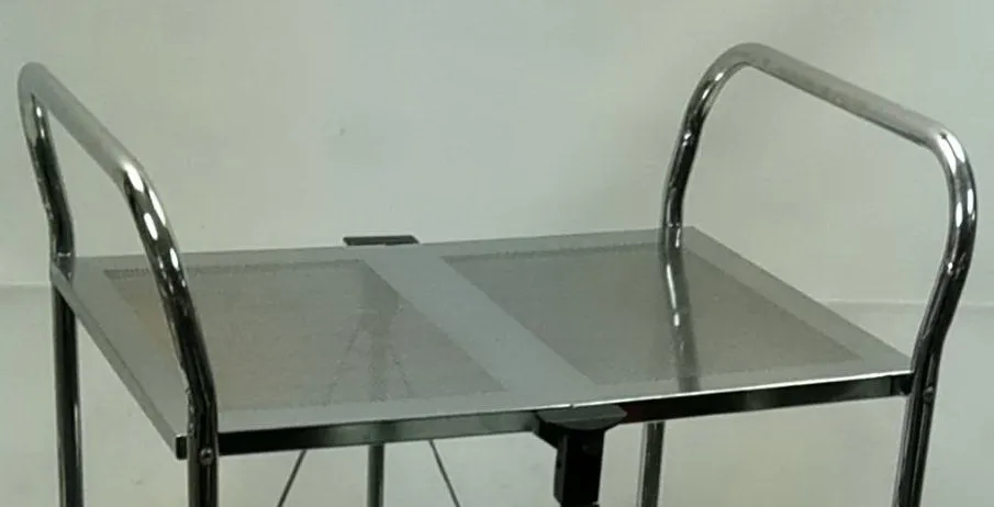 Round pipe stainless steel hole board 3 tier foldable trolley with ...